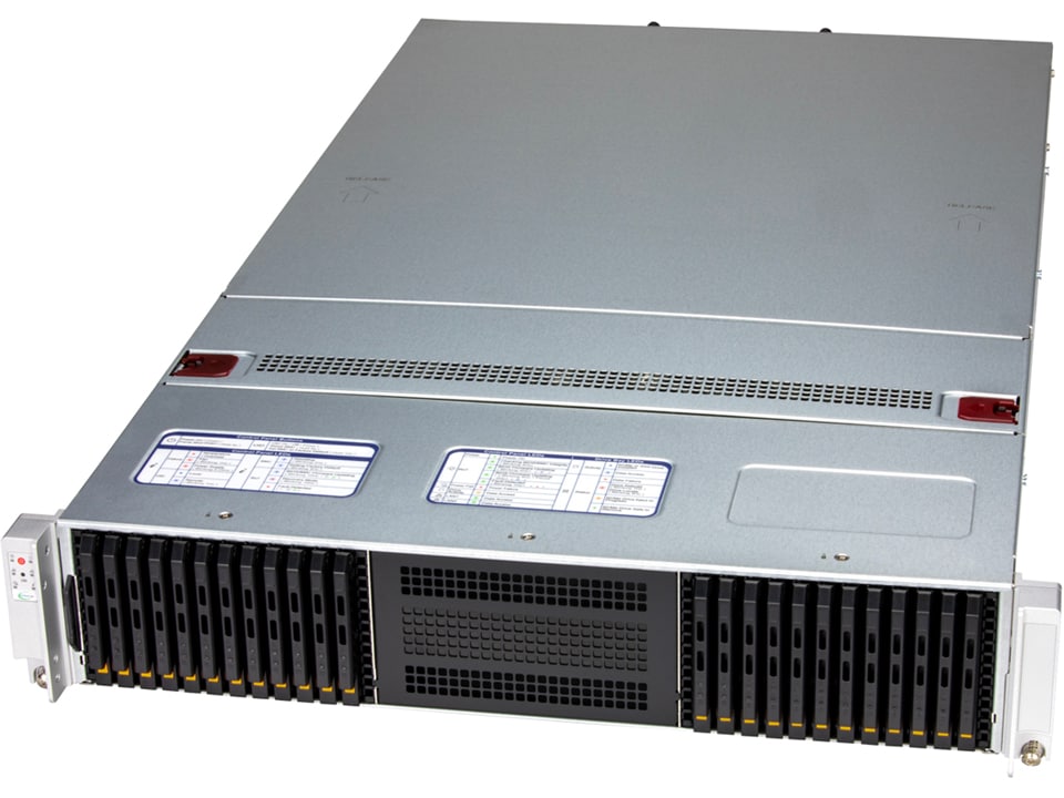 2U Dual CPU Intel Xeon, 24x E3.S NVMe drives, 32 DIMM - SSG-222B-NE3X2 ...