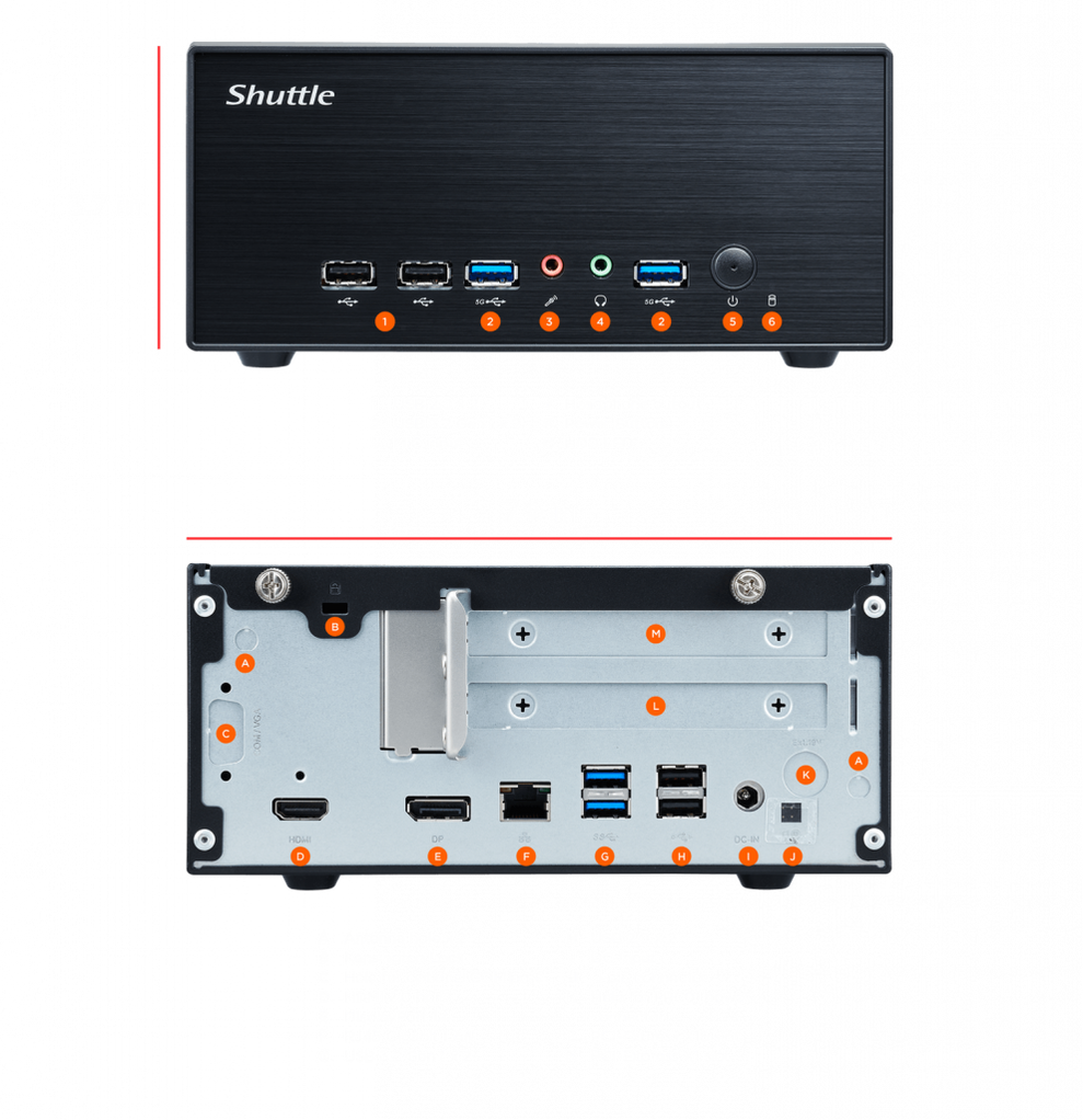 Shuttle 3L Slim PC XH510G2 Mini PC — King Star Computer